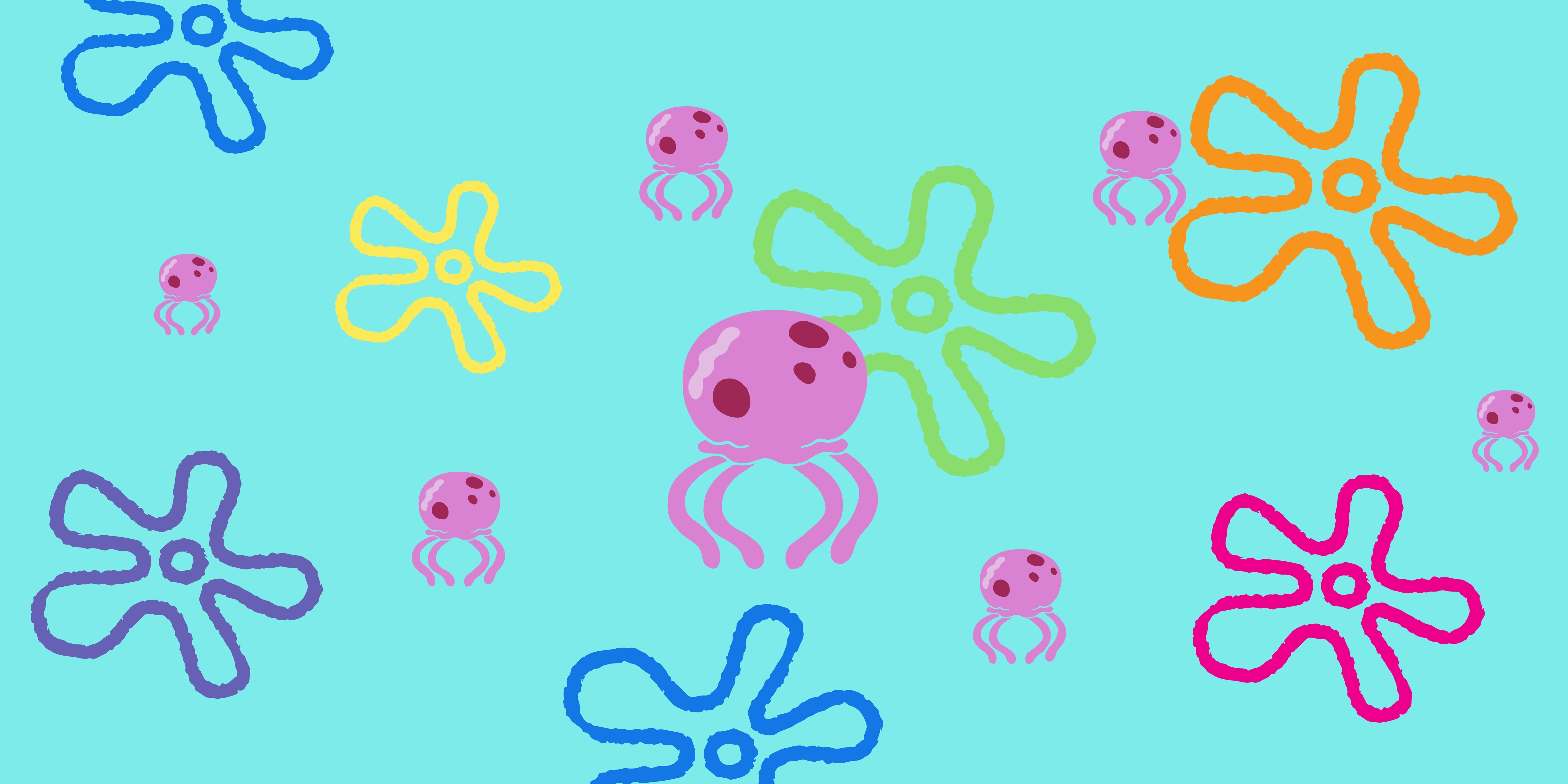 Spongebob Flowers Background